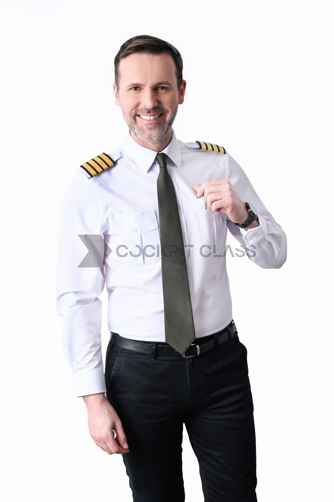 Pilot Shirt - Long sleeve Cockpit Class - pilot shirts